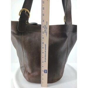 Coach | Bags | Coach Vintage 482 Soho Dark Brown Leather Bucket ...